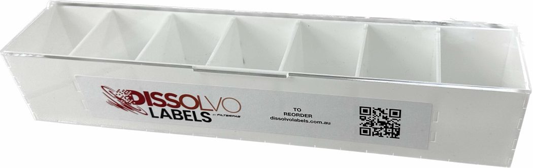 BLANK DISSOLVO LABEL VARIOUS SIZES | Dissolvo Labels by Filterfab
